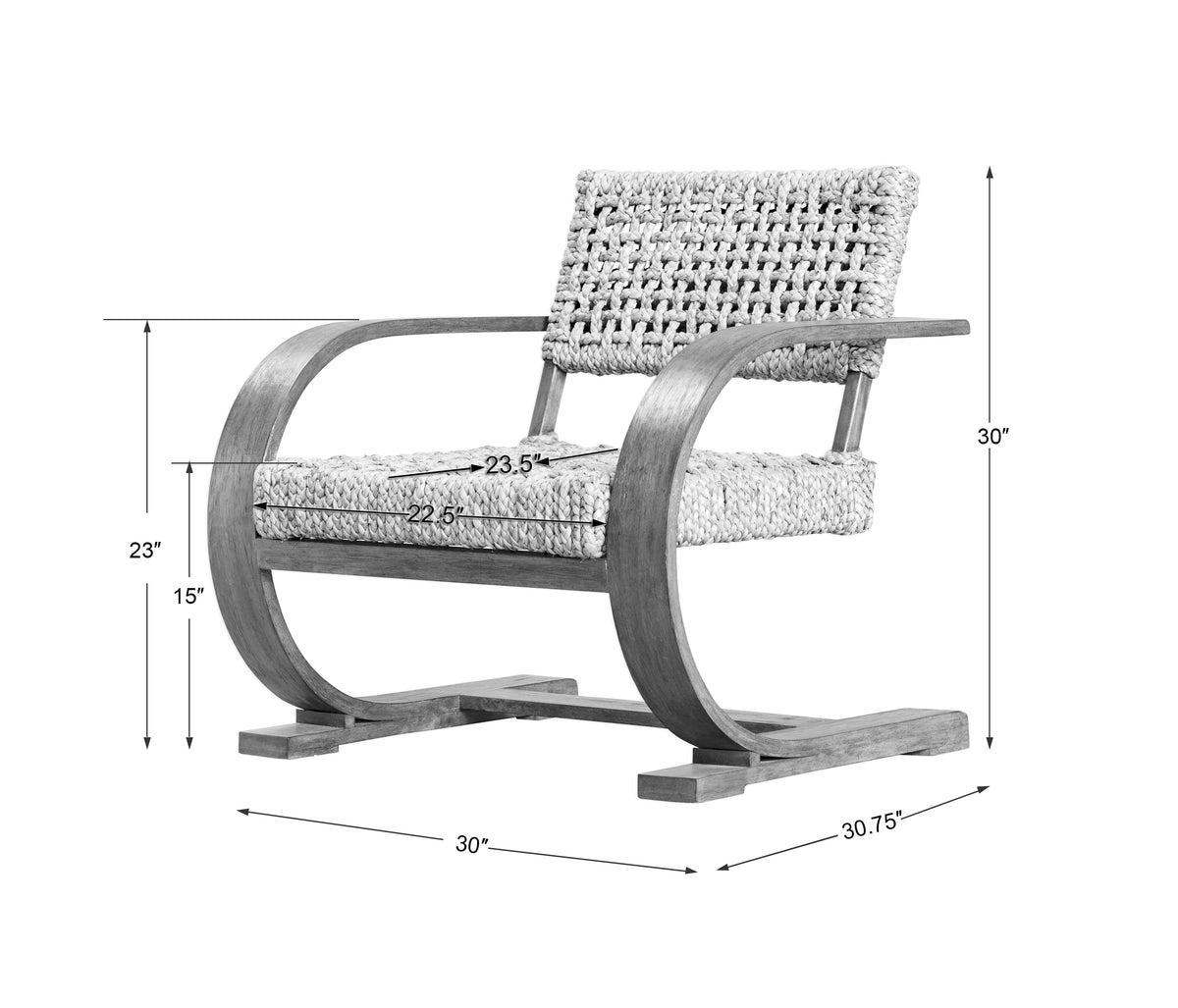 Uttermost Rehema Natural Woven Accent Chair - Bayview Furniture