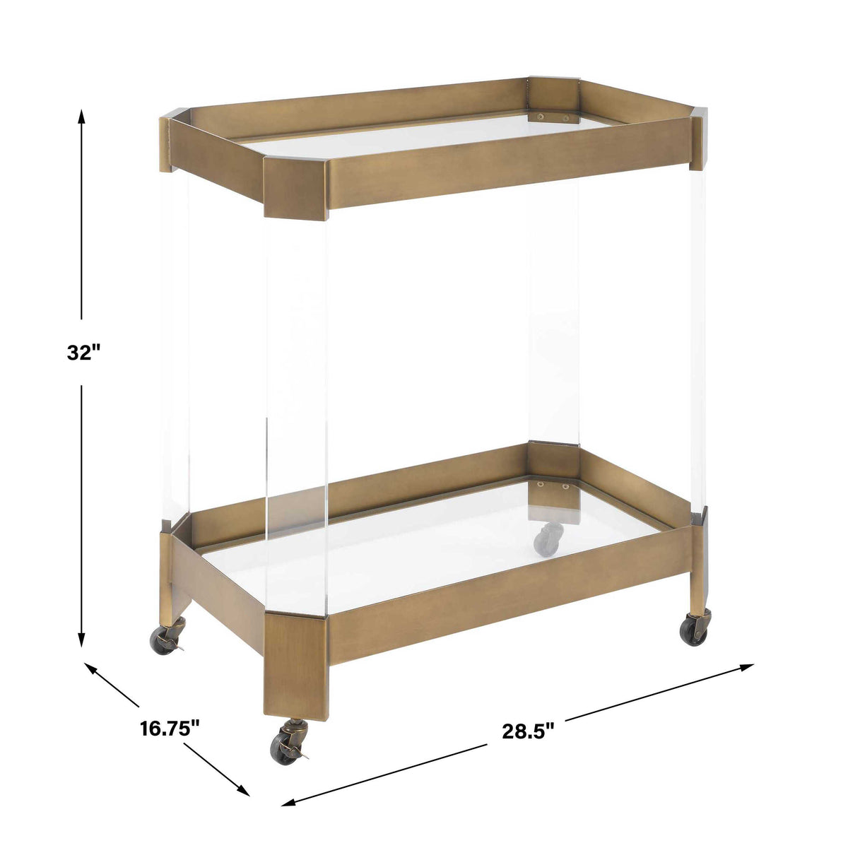 Uttermost Giselle Bronze Bar Cart – Bayview Furniture