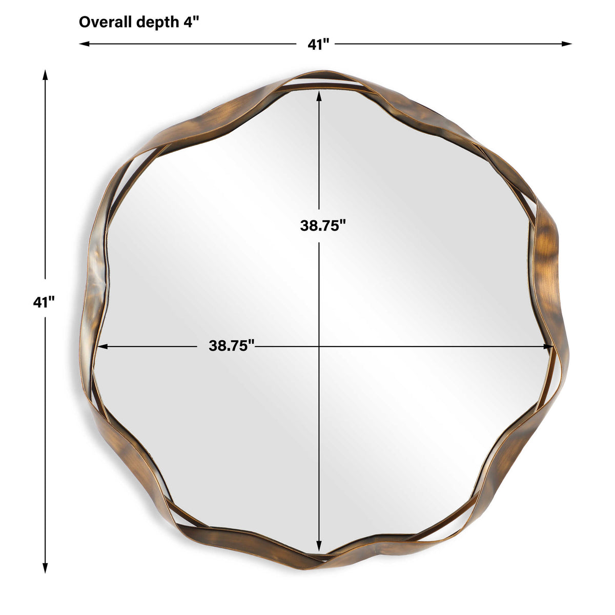 Uttermost Catch The Wave Round Mirror - Bayview Furniture
