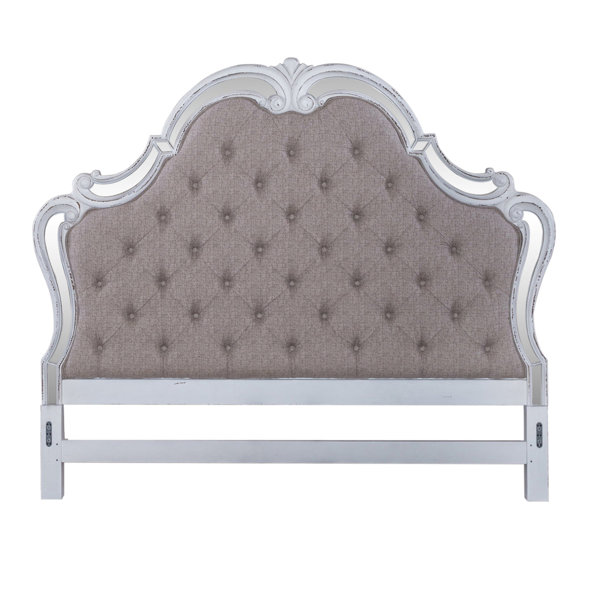 Magnolia Manor 244-BR13HUM Queen Uph Mirror Headboard – Bayview Furniture